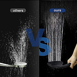 Matte Black 8 Functions Shower Head with handheld, High Pressure Shower Head Set with Hose Adjustable Bracket
