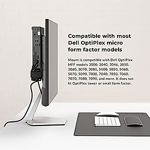 HumanCentric Mount Compatible with Dell OptiPlex Micro Form Factor Case, VESA, Under Desk and Wall Mount Fits MFF 3040, 3046, 3050, 3060, 3070, 3080, 5050, 5060, 5070, 7040, 7050, 7060, 7070, and More