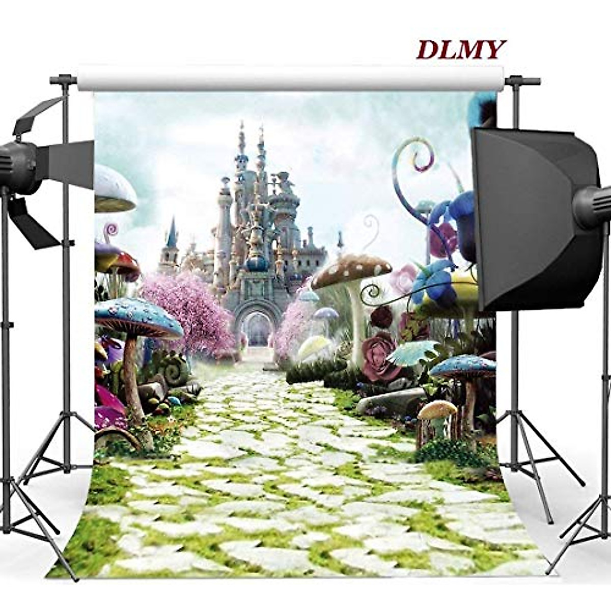 5x7FT Alice in Wonderland Photo Backdrop Photography Background for Newborn,Baby Shower,Kid's Birthday Party Decorations Supplies Booth Studio Props