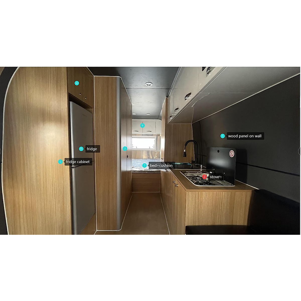 Airstream Caravans Trailer with Bedroom/Living Room/Bathroom and Kitchen.Now Travelling is Much Easy, 24 * 7.15 * 8ft.