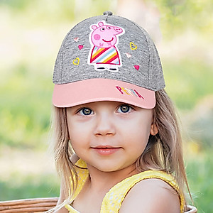 Hasbro Baby Girls Cap, Peppa Pig Adjustable Toddler Hat for Ages 2-4 Baseball Cap, White, 2-4T US