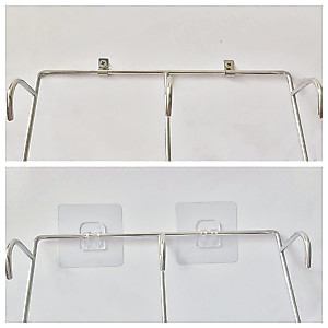 Coffee Mug Holder - 304 Stainless Steel ，Cup Rack Under Shelf ，Applicable Cabinet Adjustment Thickness 0.39 "-1.17" (9-Hooks) (Primary Color, 1 Piece)