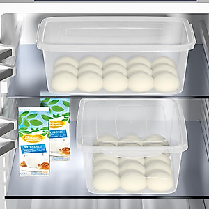 Vadidiya 2-Pack Clear Pizza Dough Proofing Box with Lid, 16 Quart Household Pizza Dough Container