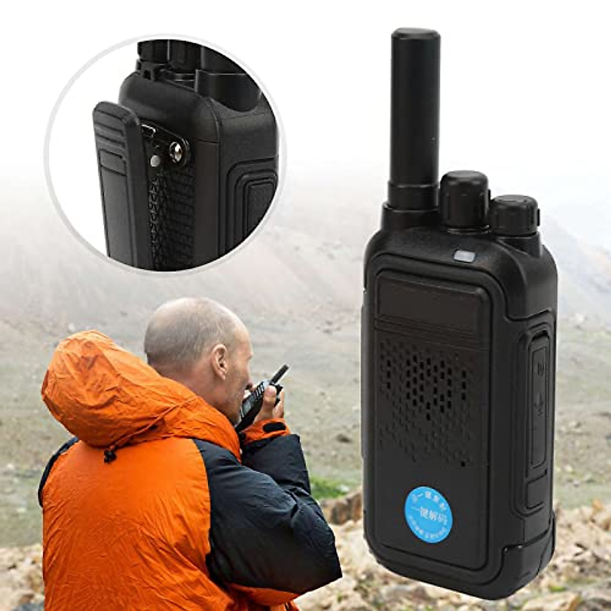 Portable Walkie Talkie, Talkabout Radio AC100240V Handsfree for Outdoor Camping US Plug