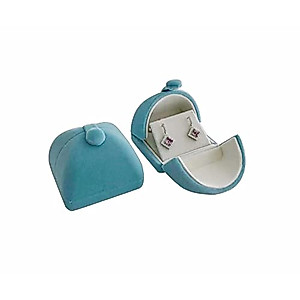 Svea Display Aqua Velvet Jewelry Packaging Case for Earrings Pendant Case Premium Grade Unique Design (jewelry not included)