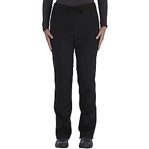 Vital Threads Men and Women Scrubs Set V-Neck Top & Drawstring Pant, VT526C, M, Black
