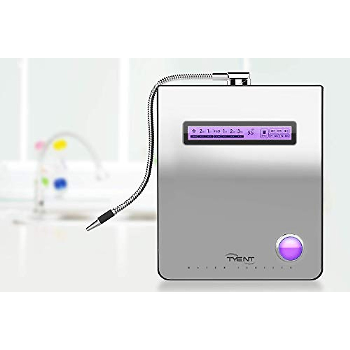 Tyent - Edge-9 Water Ionizer - Dual Filtration System - Hydrogen Enhanced Water Purification - Adjustable pH Settings with Turbo Mode - Touchscreen Interface & Auto-Flow Stop - Advanced Filtration