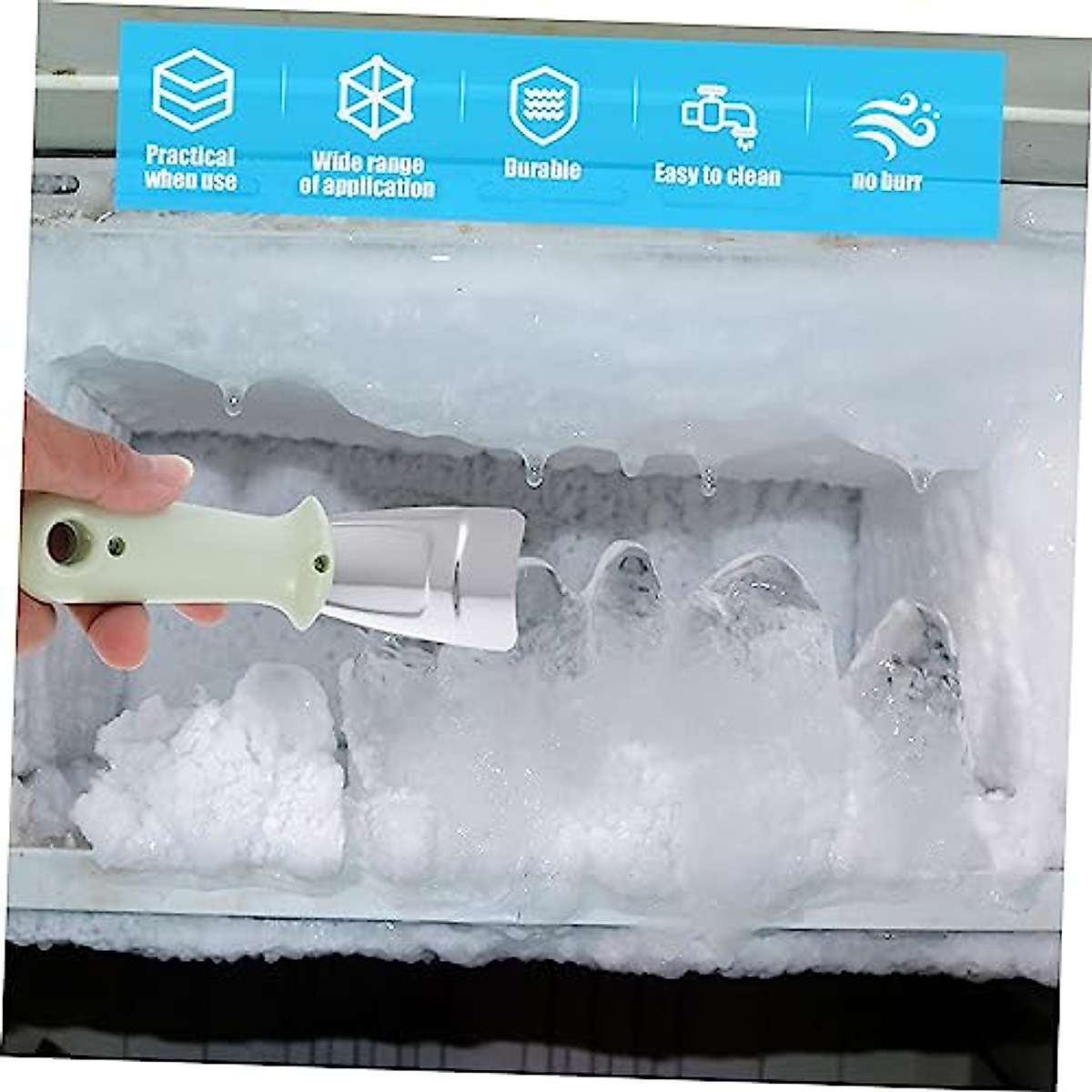 Yardwe 15 pcs Refrigerator Frost Removal Shovel Refrigerator for car Squeegee for car Window Cleaning Tools car Scrapper ice Crusher ice Removal Tool Ice Shovel Handheld Defroster Wiper