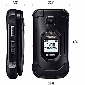 Kyocera DuraXV Extreme E4810 16GB Verizon | Ultra-Rugged Flip Phone IP68 Rated | 4G LTE HD Voice| 5MP Camera | 1770mAh Battery