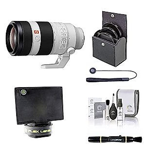 Sony FE 100-400mm f/4.5-5.6 GM OSS Lens for Sony E, Bundle with ProOptic 77mm Filter Kit, Flex Lens Shade, Lens Cleaner, Cleaning Kit, Lens Cap Tether