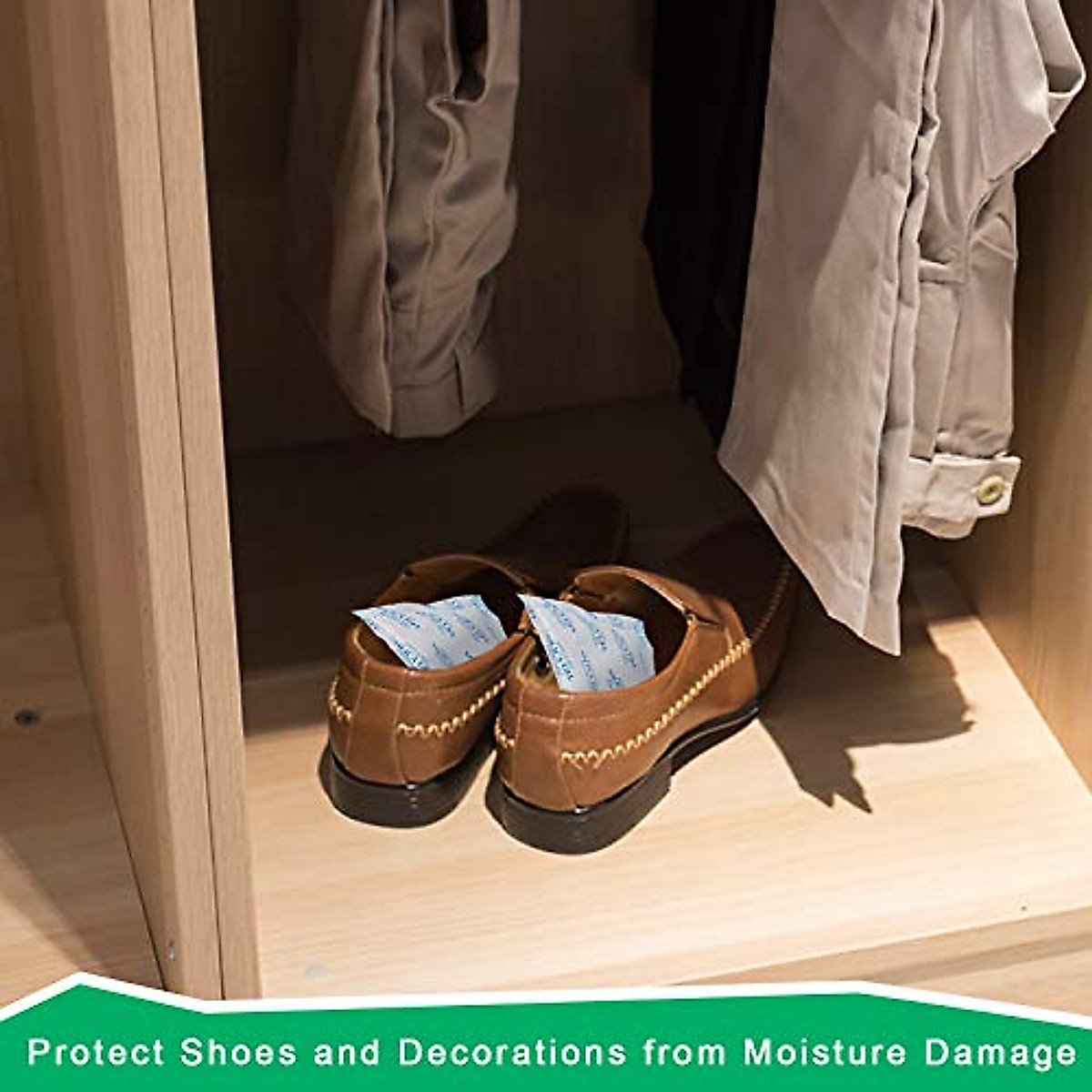 O2frepak 50 Gram(10Packs) Food Grade Moisture Absorbers Silica Gel Packs Desiccant for Storage,Food Safe Dessicant Silica Gel Packets for Moisture Storage Control