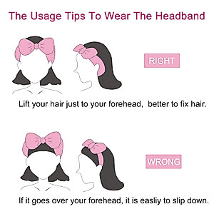 LADES 2 Pack Makeup Hair Headband, Bow Spa Headbands for Women Teen Girl Gifts Trendy Stuff, Soft Skincare Headband for Shower Washing Face