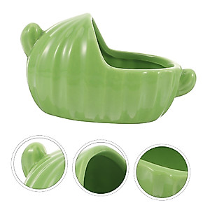 Parliky Ceramic Hamster Bathtub Sturdy Sand Bath Container for Small Pets Reusable Compact Design for Hamsters Chinchillas and Gerbils Durable Bathroom Supplies for Daily Use