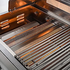 Outdoor Kitchen Professional Built-in BBQ Grill | 40" 5-Burner Natural Gas NG Grill W/Rear Infrared Burner | Perfect For Outdoor Cooking & Entertaining By Blaze | Stainless Steel | BLZ-5LTE2-NG