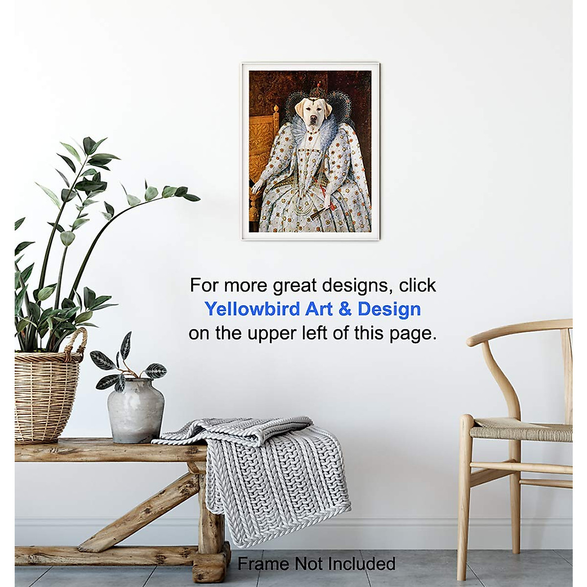 Renaissance Labrador Retriever Wall Decor - 8x10 Home Art Print for Bedroom, Living Room, Veterinarian, Vet Office - Gift for Dog, Puppy, Black, Yellow, Chocolate Lab Fans, Hunters