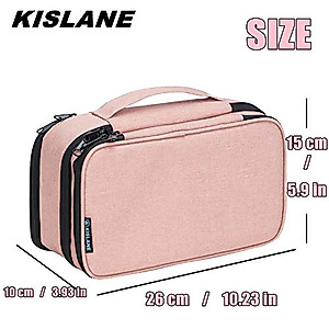 KISLANE Baby Girl Hair Accessories Storage Bag, Soft Headbands Holder, Barrette, Bows, Hair Ties, Pins, Clips Storage Bag for Girls, Baby Mittens Storage Travel Bag with Multi-Compartment