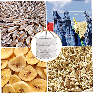 QmjdDymx Herb Drying Rack Herb Drying Rack 3 Layer Hanging Mesh Drying Net Collapsible Drying Rack with Zipper Opening for Plants, Buds, Fruits, Flowers, Vegetables, Cloth Dryer Rack