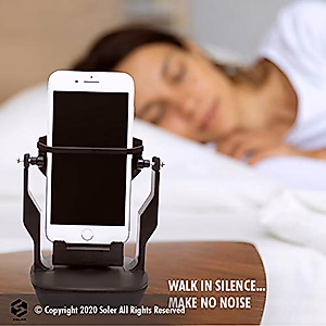 SOLER Phone Swing, Phone Rocker Compatible for Pokemon Go Walker Cellphone Pedometer Accessories (Mute Version)(USB Cable)(Battery Compatible)(Google Fit) Quick Step Earning Device – Black