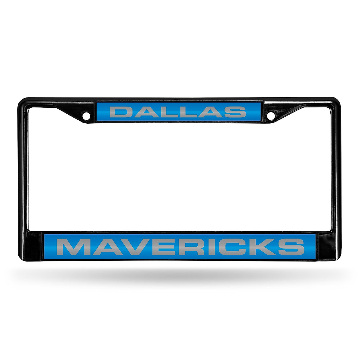 Rico Industries NBA Dallas Mavericks Black Black Laser Cut Chrome Frame 12" x 6" 12" x 6" Black Laser Cut Chrome Frame - Car/Truck/SUV Automobile Accessory