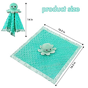 JARIFERR Baby Security Blanket Loveys for Baby Snuggle Toy Plush Octopus Stuffed Animal Baby Gifts for Girls and Boys Newborn