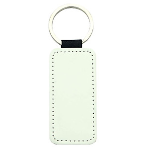 DistinctInk Vegan Leather Keychain Key Tag Key Ring - 3" x 1.5" rectangle - Black Glitter Back - Teachers Gonna Teach