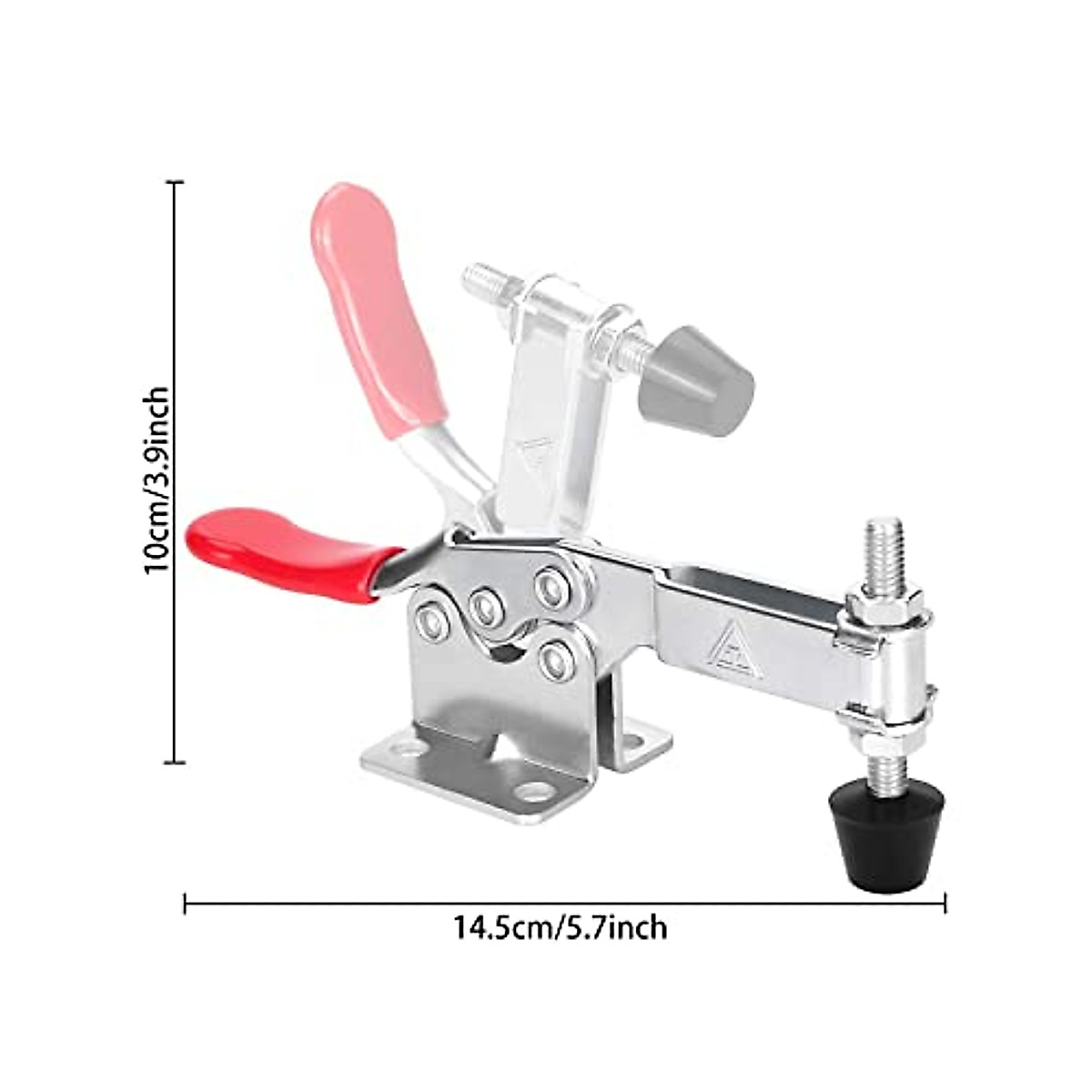 chfine 10 Pack Hold Down Toggle Clamps Woodworking Latch Antislip Red Hand Tool Holding Capacity Antislip Horizontal Heavy Duty Toggle Clamp 201B 220lbs Quick Release Tool