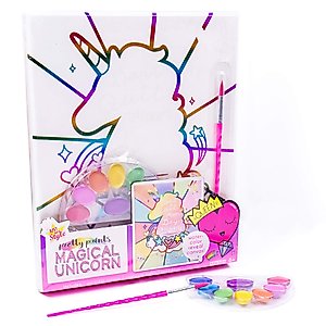 Just My Style Canvas- Magical Unicorn, Pre-Printed Paint Your Own Canvas Art by Horizon Group USA