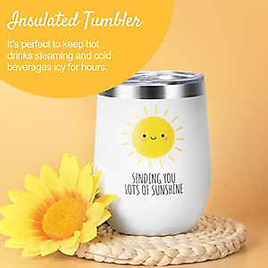 Get Well Soon Gift Baskets for Women, 9pcs Care Package for Women, After Surgery Recovery Gifts for Women, Feel Better Gifts Thinking Of You Gifts - Sending You Sunshine Box for Sick Friend