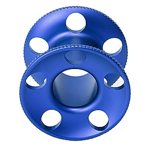 Aluminum Alloy Diving Reels, Lightweight Underwater Finger Spool Reel for Free Diving Snorkeling (Blue)