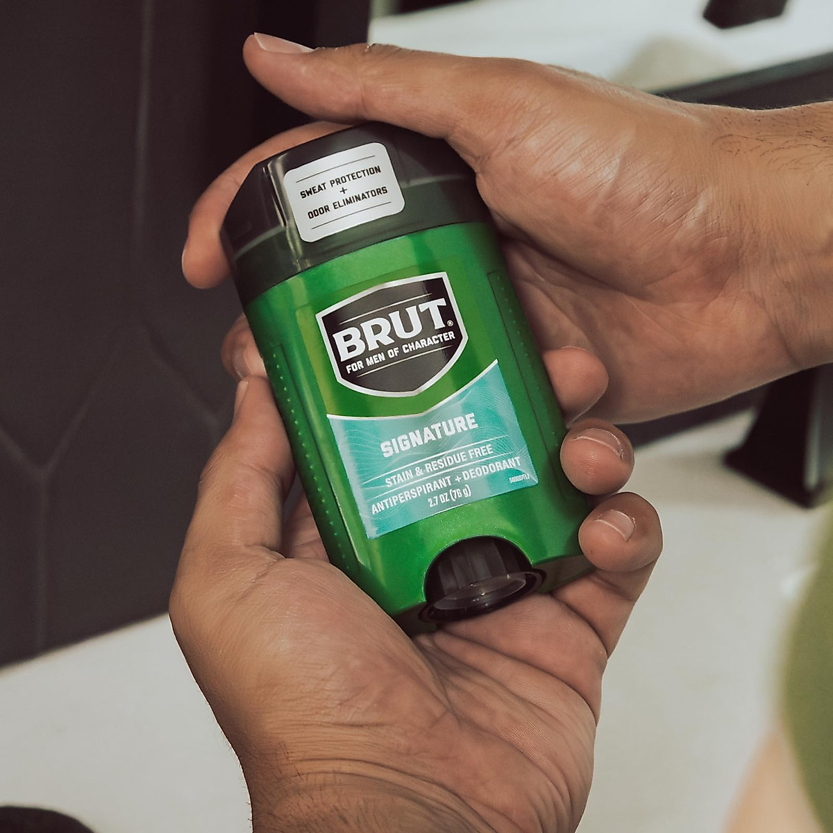 Brut Signature Scent Antiperspirant and Deodorant - Scented Deodorant Stick for Men - Powerful Sweat Protection - Eliminates Odors - 2.7 oz