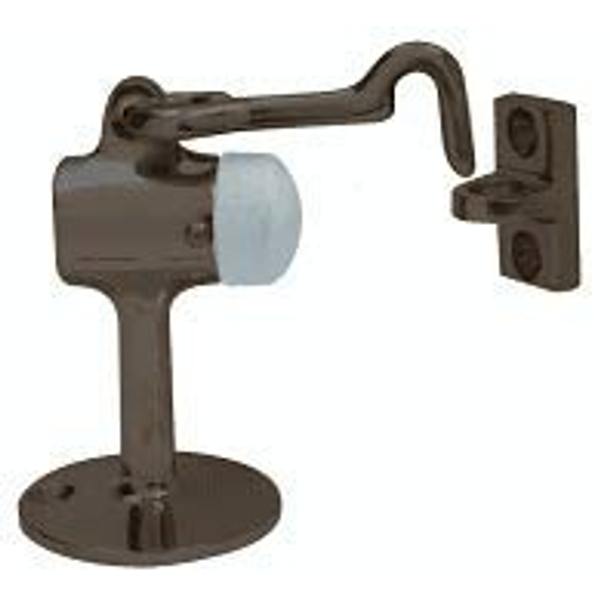C.R. LAURENCE DL2521DU CRL Dark Bronze Floor Mounted Heavy-Duty Door Stop with Hook and Holder