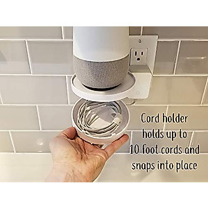 The Easy Outlet Shelf by Mount Genie - Works With All Outlets - 60 Second Install - Hidden Cord Cable Storage - Perfect Google Home Mount, Nest Wifi Mount, for Cameras, Voice Assistants, and More