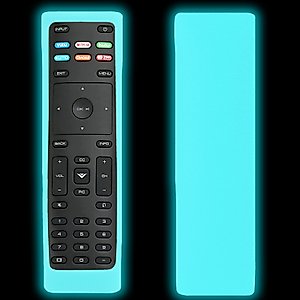 TOKERSE Glow Case for Vizio XRT136 / Vizio XRT140 Remote Control - Silicone Cover for VIZIO XRT136 XRT140 Smart TV Remote Control Replacement Holder Skin Sleeve Case Cover Glow in The Dark - Blue