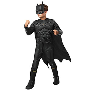 Rubies DC Comics The Batman Movie Deluxe Boy's Batman Costume for Themed Parties and Halloween, Small
