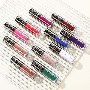 12Pcs Dark Liquid Lipstick Matte Sets, 24-Hour Smudge Proof Long Lasting Matte Lipstick Lip Stain Lip Gloss Set-White/Red/Vampire/Green/Black/Chocolate/Purple/Nude/Blue