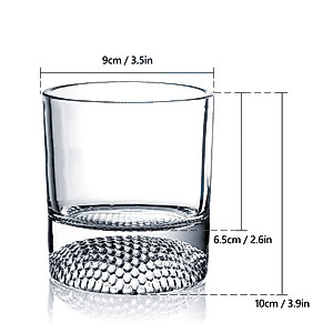 The Wine Savant Golf Ball Whiskey Glasses Set of 2-8oz Golf Gifts - Unique Whiskey Golf Glasses Set - Golf Gifts For Men & Women - Gifts for Golfers Golf Accessories Golf Ball Glasses (4 pack)