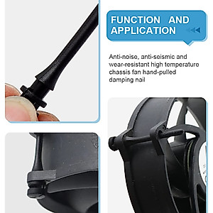 24 Pcs Fan Shock-absorbing Rubber Nail Computer Case Fan Screws Cooler Fan Screws Computer Anti-noise Screws Silicone Rubber Screw Computer Case Anti-seismic Screws