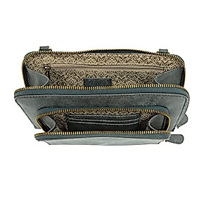 Joy Susan Women’s Brushed Mini Convertible Zip Around Wristlet