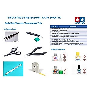 Tamiya 61117 1/48 Messerschmitt BF 109 G-6 Plastic Model Airplane Kit