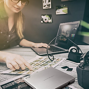 LG Electronics GP60NS50 USB 3.0 Compatible, Super-Multi Ultra Slim Portable DVD+/-RW External Drive for PC Windows, Linux, Mac OS, Surface Pro 3&4, with M-DISC support, Silver