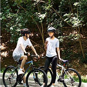 KADOCHNIKOVA Mens and Womens Hybrid Bike, 21 Speed, 26-Inch Wheels, Step-Through or Step-Over Frame, Front and Rear Fenders (Purple)