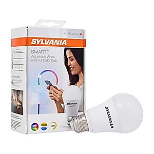 SYLVANIA SMART+ ZigBee Full Color and Tunable White A19 LED Bulb, Works with SmartThings, Wink, and Amazon Echo Plus, Hub Needed for Amazon Alexa and Google Assistant, 1 pack