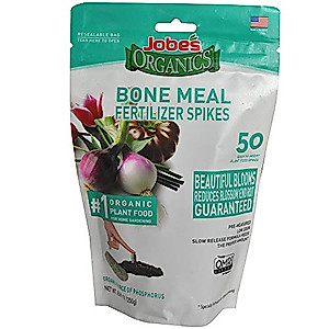 Jobe's 06328 Bone Meal Fertilizer Spikes, 50, natural