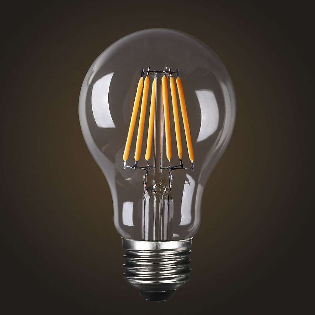 YFXRLIGHT Vintage Edison LED Bulb, Dimmable 6W A19 Antique LED Bulb, 60 Watt Equivalent for Ceiling Fan and Pendant Lighting, E26 Clear Glass Cover, Soft Warm White 2700k, 550LM, Pack of 6