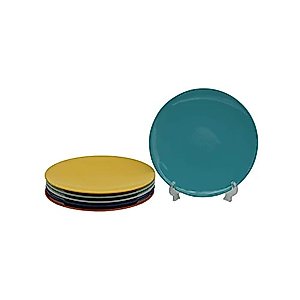 LOK-OSEMILE 6" Appetizer Plate Set of 6 - Melamine Dinnerware - Platter, Dish, Serving, Collection-Multicolor