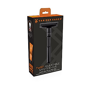 Van Der Hagen Matte Black TWIST Adjustable Razor