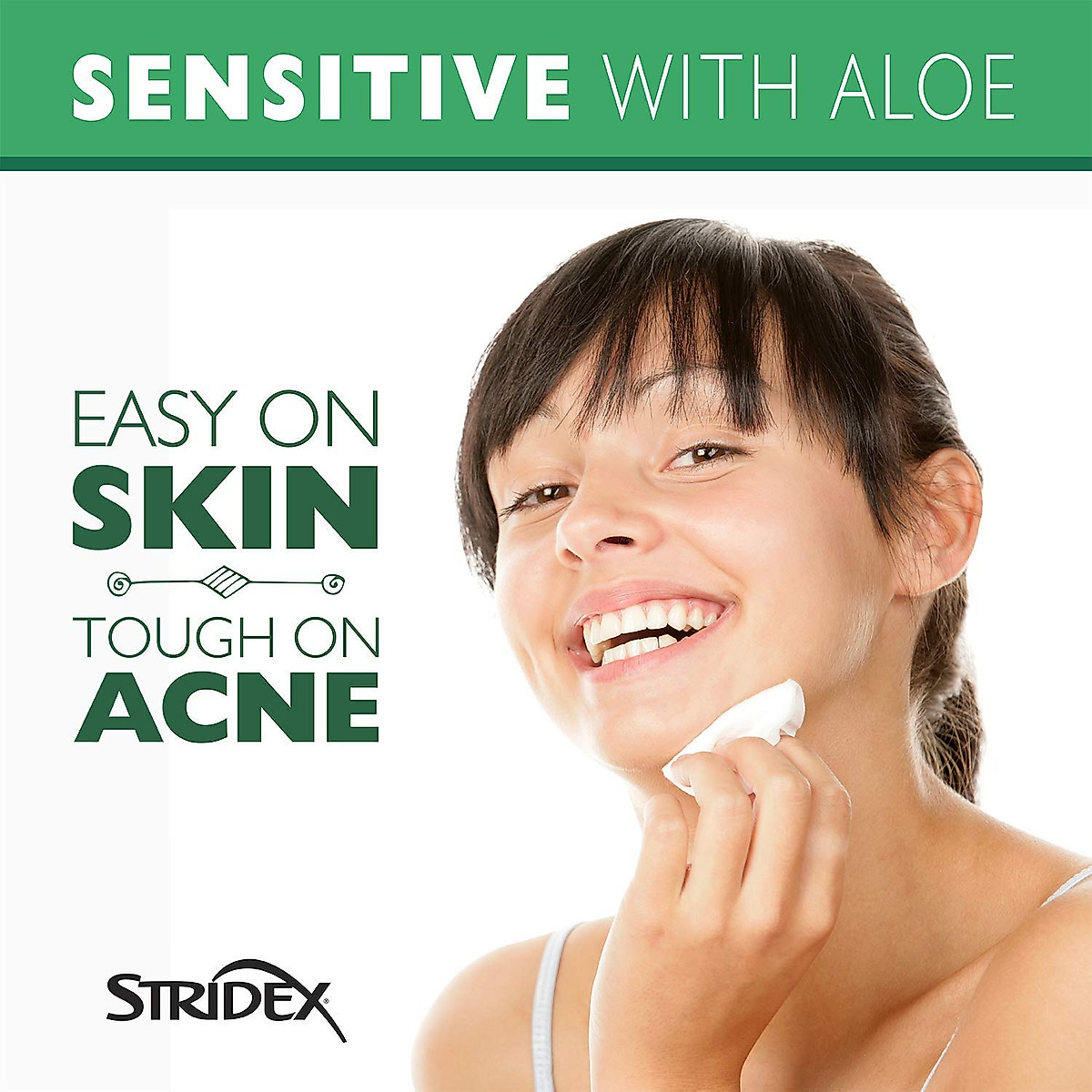 Stridex Medicated Acne Pads, Sensitive, 90 Count, Pack of 3 – Facial Cleansing Wipes, Alcohol-Free Face Pads, Acne Treatment for Face, For Mild to Moderate Acne, Smooth Application