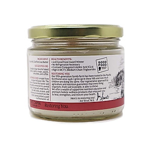 MT. CAPRA SINCE 1928 Goat Milk Ghee | Grass Fed Clarified Butter High in MCT Oil Perfect for Bulletproof Coffee, Keto, Paleo, and Whole 30 Diets | Pasture Raised and Unsalted - 10 fl oz