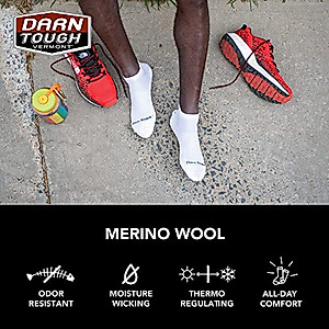 Darn Tough Men's Run No Show Tab Ultra-Lightweight with Cushion Sock (Style 1039) - Fatigue, Large