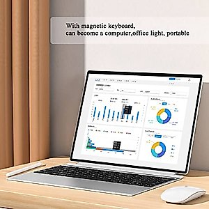 Zunate Laptop for Windows 11, 2 in 1 12.3in Touch Screen 2880x1920 IPS Display,with Magnetic Keyboard, for Intel J4125 2.00GHz, LPDDR4 12GB and 256GB SSD, Ultra Slim,Webcam,WiFi,BT